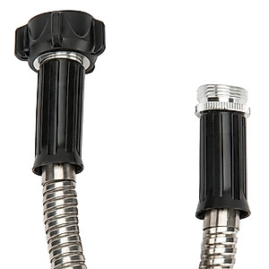 Yanwoo 304 Stainless Steel 1 Feet Short Garden Hose with Female to Male Connector, Water Hose, Metal Hose, Outdoor Hose (1ft)