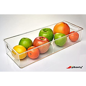 Pikanty - 15" Refrigerator organizer bin clear. Made in USA