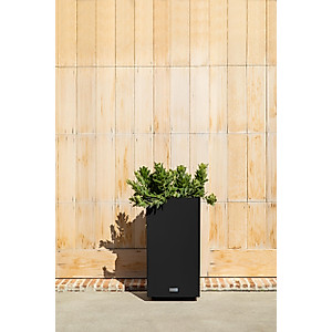 Veradek Block Series Pedestal Planter - Tall Planter for Indoor or Outdoor Front Porch | All-Weather Use with Removable Insert Bucket | Modern Décor for Flowers, Tall Trees, Faux Plants