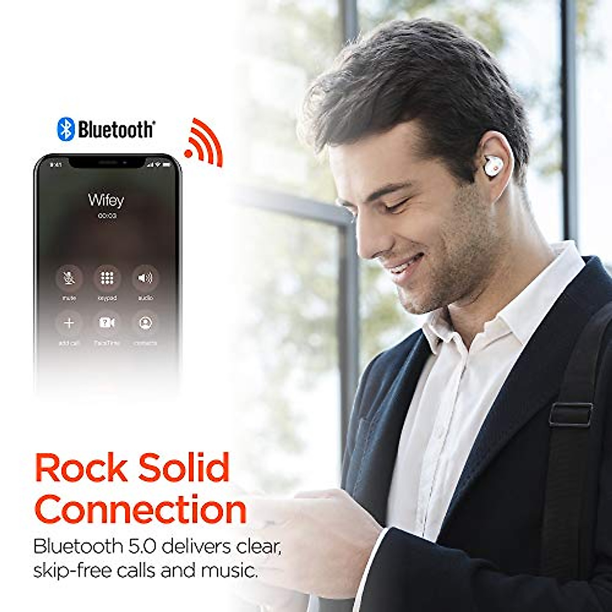 HyperGear Active True Wireless Bluetooth Earbuds + Portable Pocket-Sized Charging Case [Quick Pairing] Noise Cancelling Mic., Built-in Touch Control, HD Stereo Sound, IPX5 Waterproof (White) 15127