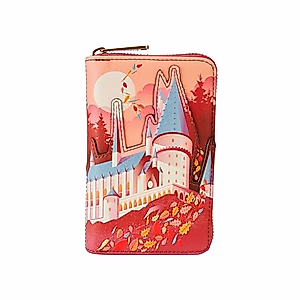 Loungefly Harry Potter Hogwarts Fall Zip Around Wallet | Harry Potter Wallets Standard
