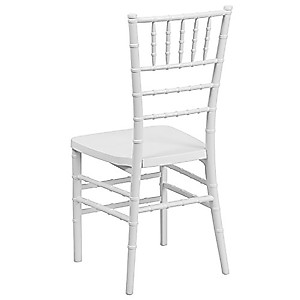 Flash Furniture HERCULES PREMIUM Series White Resin Stacking Chiavari Chair