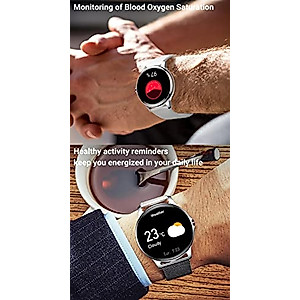 HOAIYO Smart Watches for Men (Call Receive/Dial), 1.3" Smartwatch with Call/Text/Heart Rate/SpO2/Sleep/Calories Counter, Waterproof Fitness Watch for Android iOS Phones