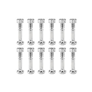 HYYLU 12-Pcs 53200500 Shear Pin Bolts with Nuts for Ariens 532005 05907100 AM123342 Two-Stage Snow throwers - 12 pcs Snow Blower Parts (1-9/16'' x 1/4''), Black