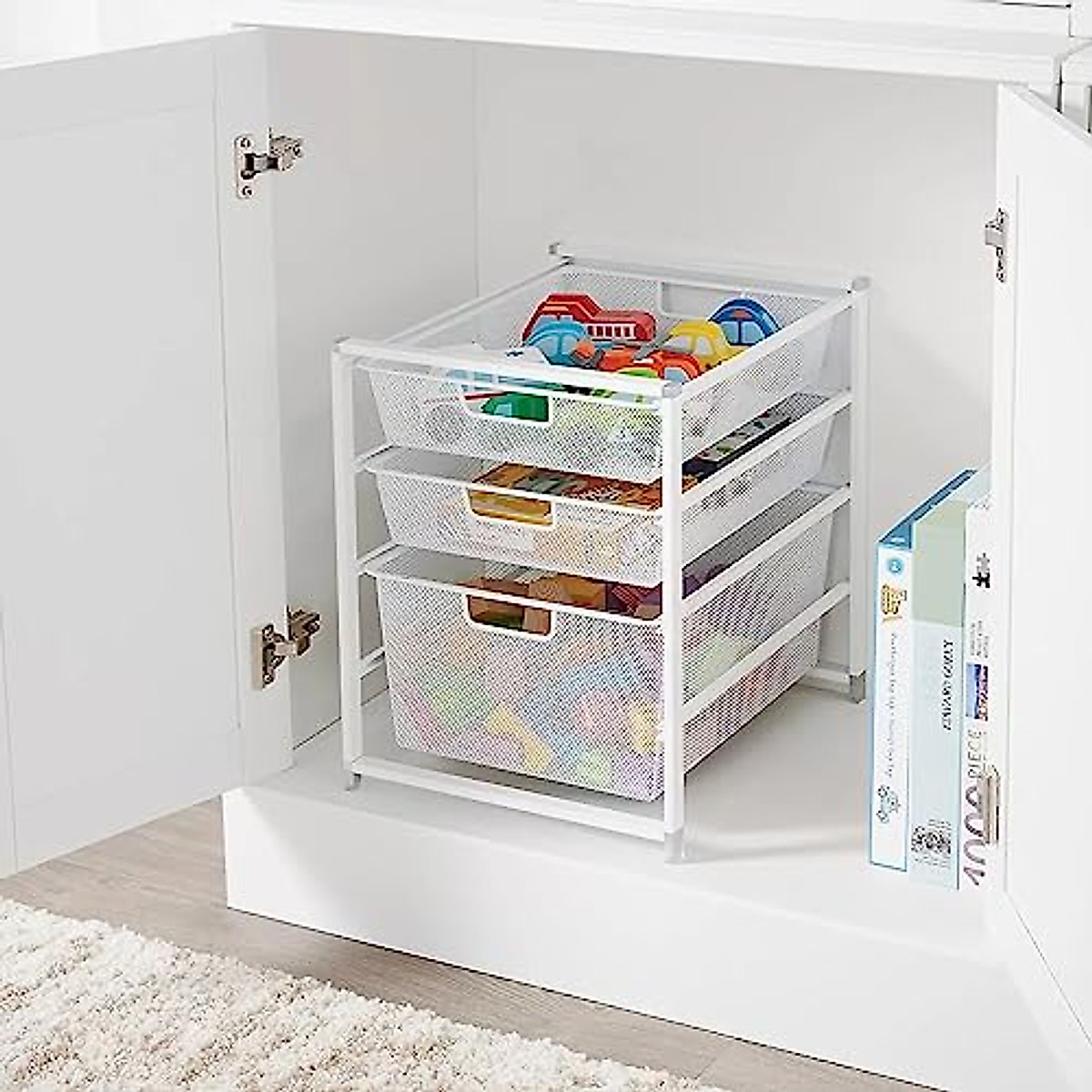 The Container Store Elfa Narrow Cabinet Drawer Solution (White)