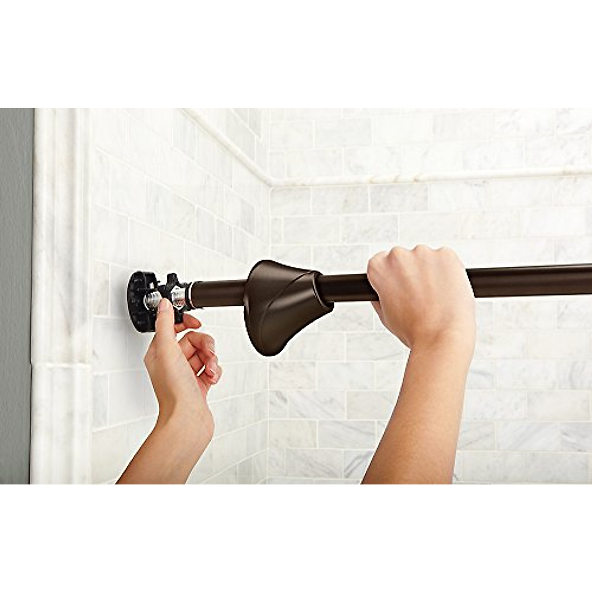 Moen CSR2172OWB Old World Bronze Tension Curved Shower rods