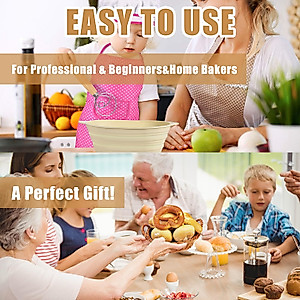 Silicone Banneton Bread Proofing Basket Set Of 2 -Sourdough Bread Baking Supplies, 9 Inch Round & 10 Inch Oval Foldable Bread Bowls, bread basket For Proofing Baskets With Essential Tools - Beige