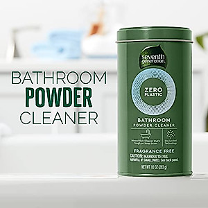 Seventh Generation Zero Plastic Bathroom Cleaner Powder, Fragrance Free, Unscented, 10 Oz