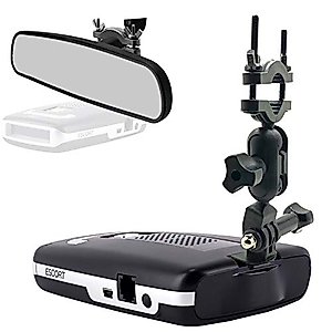 AccessoryBasics Car Rear View Mirror Radar Detector Mount for Escort Max/Max 2 / Max II *Require 1" stem Space to Install** (NOT Compatible with MAX360C / Max360 or New MAX3 w/Magnetic Dock Radar)
