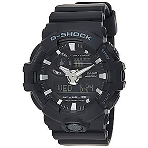 Casio Men's 'G Shock' Quartz Resin Casual Watch, Color:Black (Model: GA-700-1BCR)