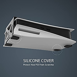 Monzlteck Under Desk Holder for PS5,Stealth Mount Compaitble with Playstation 5 Disc & Digital Edition Console