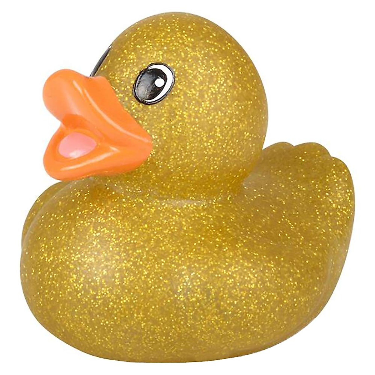 The Dreidel Company Glitter Rubber Duck Toy Assortment Duckies for Kids, Bath Birthday Gifts Baby Showers Summer Beach and Pool Activity, 2" (10-Pack)