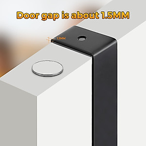 Ravinte Over The Door Hooks, 1 Pack Over The Door Hanger with 5 Coat Hooks for Hanging Clothes, Over The Door Towel Racks for Bathroom Heavy Duty, Black