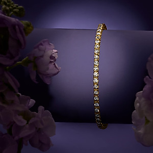 Ross-Simons 3.00 ct. t.w. Diamond Tennis Bracelet in 18kt Gold Over Sterling. 7 inches