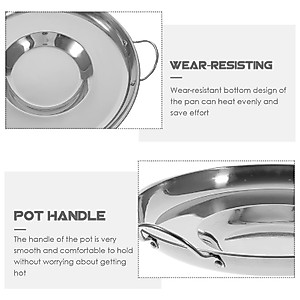 UPKOCH Mexican Style Wok Stainless Steel Comal Para Tacos Concave Frying Pan Nonstick Cooking Pan for Tortillas, Silver