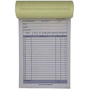 Online Best Service 5 Pack Large Sales Order Book Receipt Invoice Duplicate Carbonless 50 Sets 5.9/16" X 8.7/16"