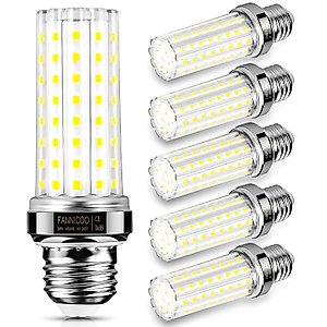 LED Light Bulb 150W Equivalent 2000Lumen 6500K Cool Daylight White 20W LED Corn Light Bulb E26/E27 Base Non-Dimmable Ceiling Fan Light Bulbs for Home Garage Kitchen Indoor Pack of 6