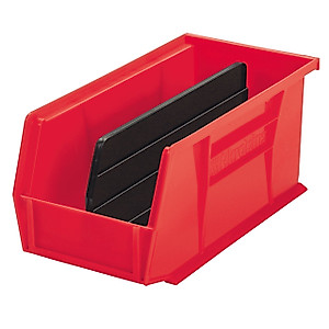 Akro-Mils 40265 Lengthwise Plastic Divider for 30265 AkroBin Storage Bins, Black, (6-Pack)