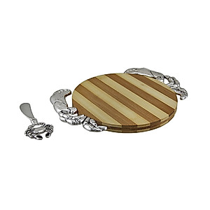 Chesapeake Bay Crab Design Bamboo Cutting Board with Matching Spreader 67452 10.75 Inches