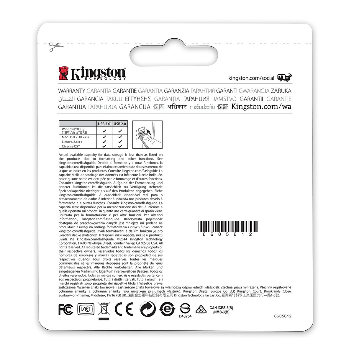 Kingston Digital 128GB Data Traveler SE9 G2 USB 3.0 (DTSE9G2/128GB)