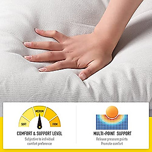 SUNROX LokGrip Non Slip Tufted Memory Foam Bench Cushion, FadeShield Water Resistant Durable Thicken Outdoor/Indoor Bench Seat Pads 42x16x4 inch, Cream