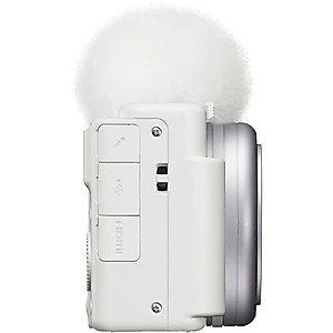 Sony ZV-1F Vlogging Camera (White) with Advanced Accessory and Travel Bundle