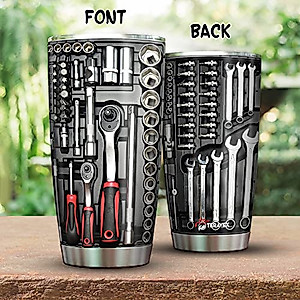 TERAVEX Mechanic Gifts for Men, Insulated Vacuum, Tumbler with Lid20 Ounces on National Mechanic Appreciation Day (Mechanic)