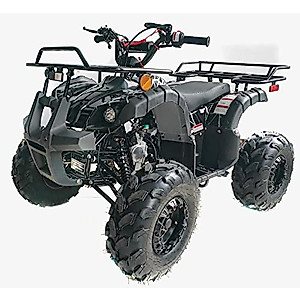 HHH 125cc ATV Quad New Upgraded 125cc with Reverse, LED Lights, Big Wide Tires with Matching Rims 4 Wheeler for Youth and Children - Color Blue Spider
