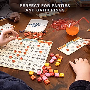 Brybelly Tombola Bingo Board Game | The Italian Game of Chance for Family, Friends and Large Parties Up to 24 Players | Includes Calling Board, 90 Tombolini Tiles, 24 Double-Sided Cards and 360 Chips