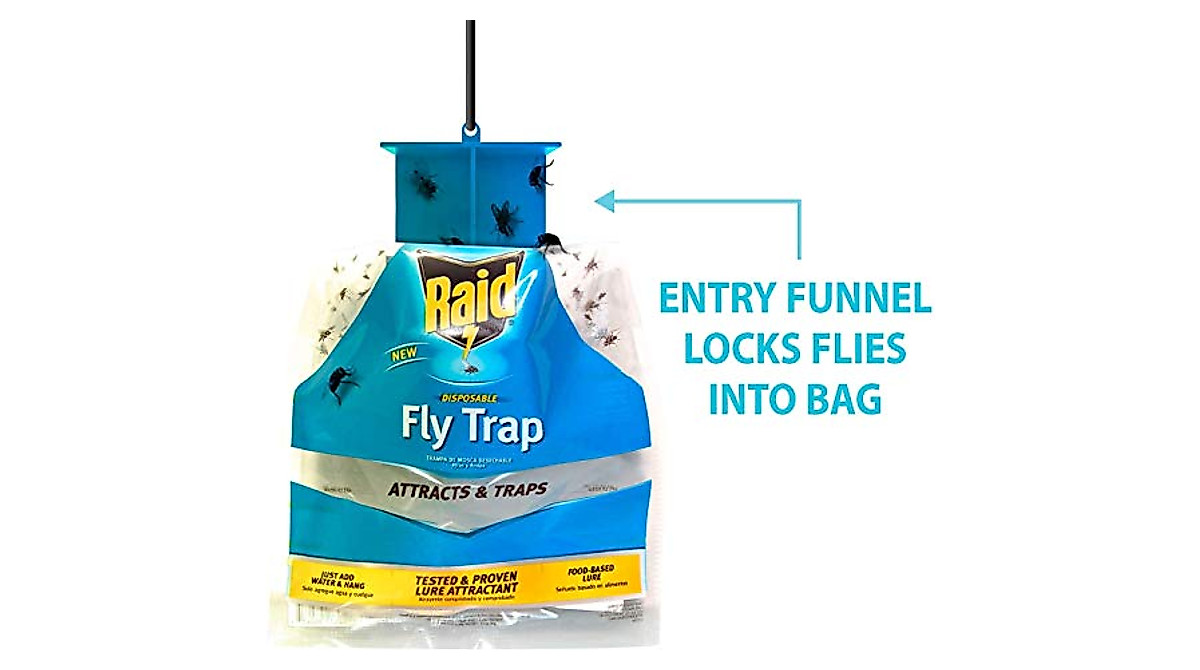 Raid Fly Trap (6-Pack) - Efficient Outdoor Insect Control