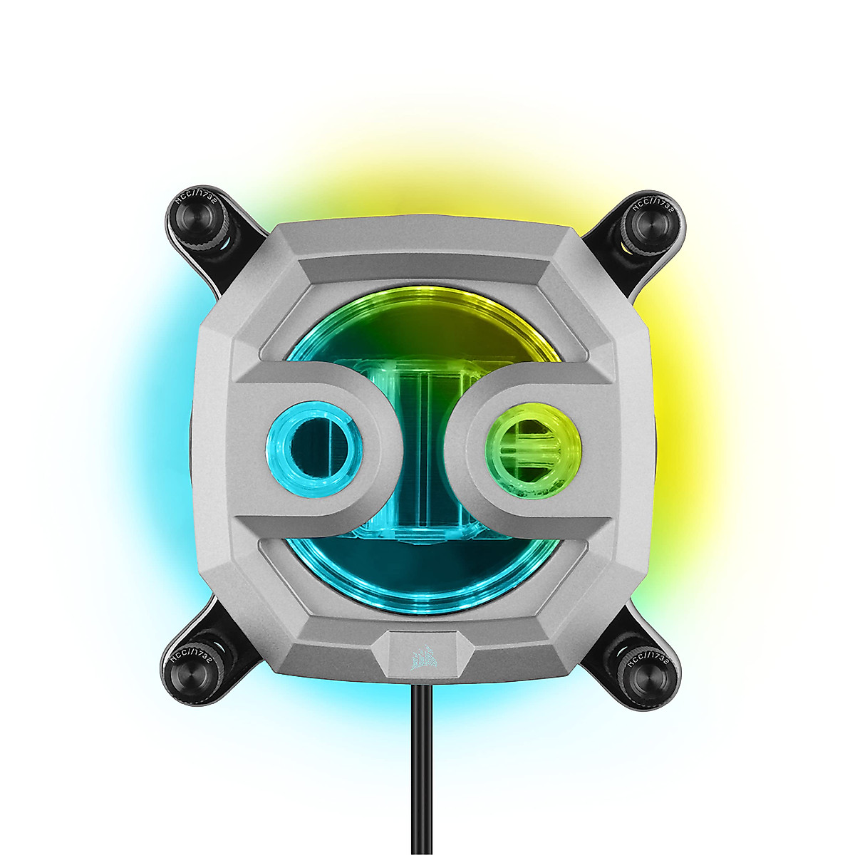 CORSAIR Hydro X Series XC7 RGB PRO CPU Water Block for Intel LGA 1700, 1200, 115X and AMD Socket AM4 (Copper Cold Plate, 110 MicroCooling Fins, 5V ARGB Motherboard Adapter Cable Included) Silver