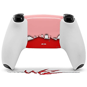 WraptorSkinz Skin Wrap compatible with Sony PS5 DualSense Controller Ripped Colors Pink Red (CONTROLLER NOT INCLUDED)
