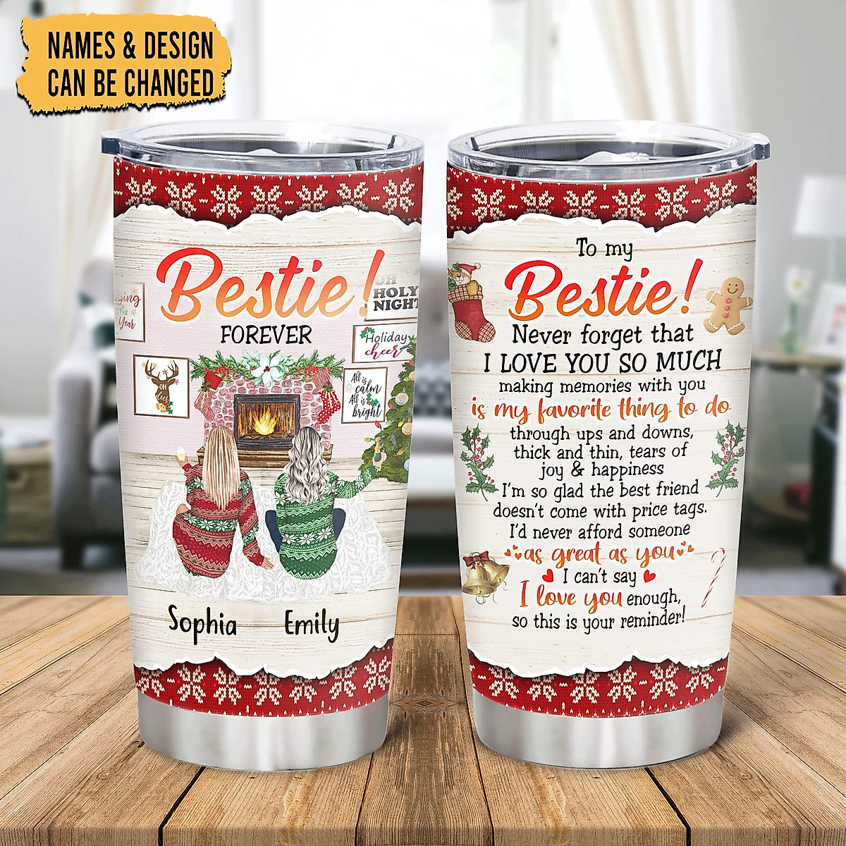 Hyturtle Personalized To My Besties Tumbler, Bestie Forever Never Forget That, 20oz Stainless Steel Tumbler Customized Best Friend, Gift For Sister, Bestie On Birthday, Thanksgiving, Christmas