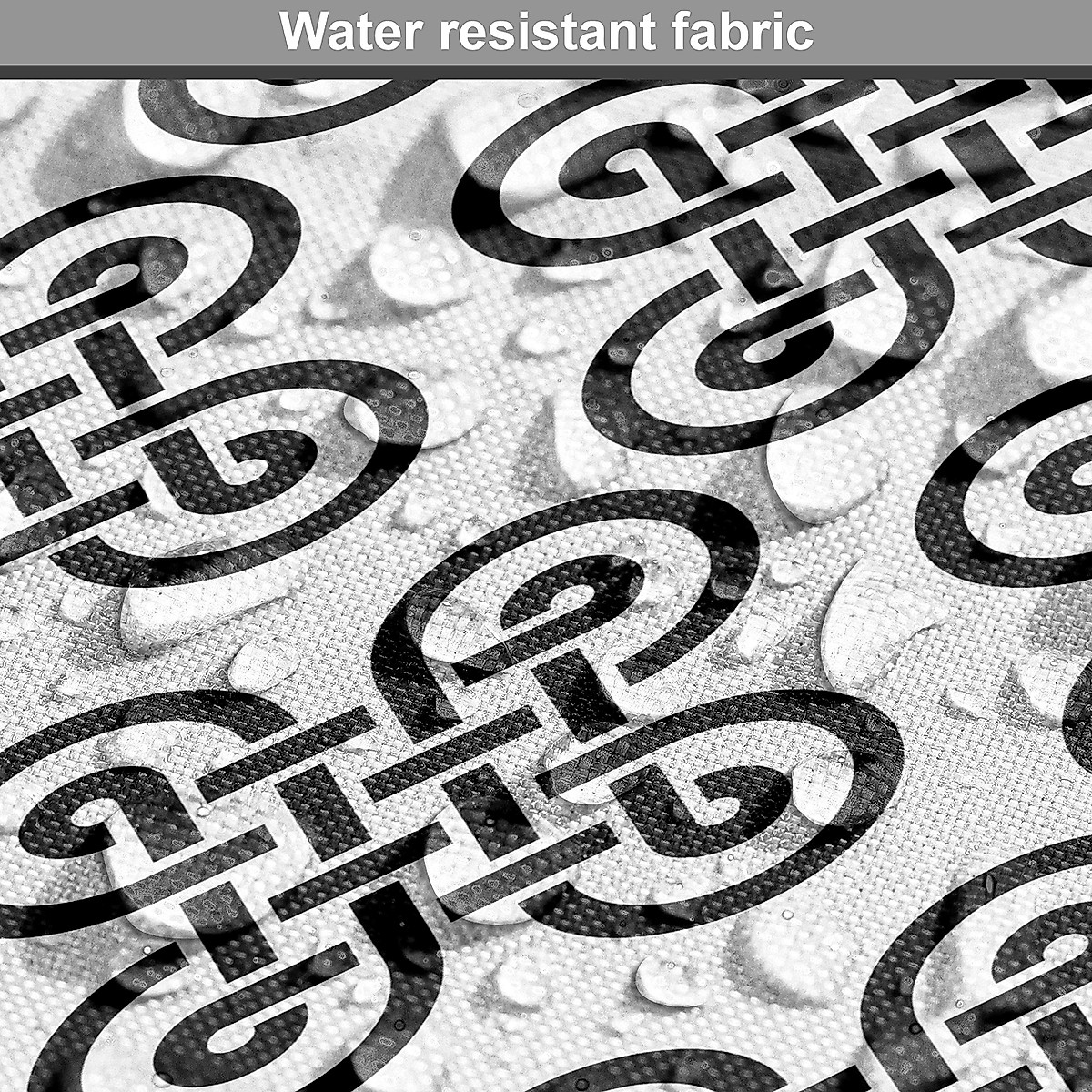 Ambesonne Celtic Fabric by The Yard, Old-Fashion Irish Knot Motifs in Symmetric Regular Design European Culture Theme, Decorative Fabric for Upholstery and Home Accents, 1 Yard, Black White