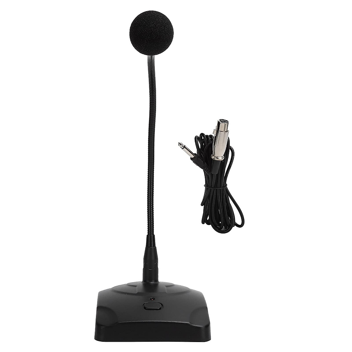 Dilwe Desktop Microphone with Mute , Gooseneck Conference Microphone with 5m XLR Cable, Noise Canceling Gooseneck Stereo Microphone for Meetings, Voice, Games