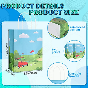 Sinmoe Golf Party Gift Goodie Treat Candy Favor Bags Golf Themed Birthday Party Gift Supplies Paper Bags Decorations Favors(36 Pcs)