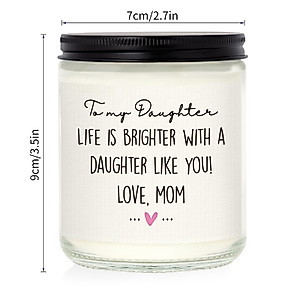 GiltGlimmer Daughter Christmas Gift from Mom, Daughter Gifts, Unique Birthday Gifts for Daughter, Lavender Scented Candle for Daughter Mothers Day Graduation Back to School Wedding Bridal Shower Gift