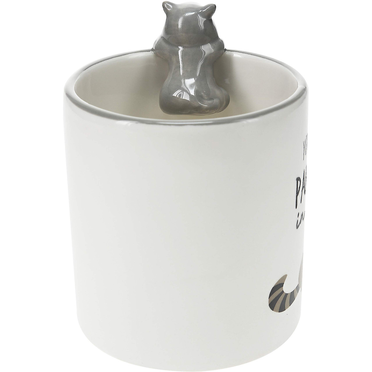 Pavilion Gift Company You Are My Partner In Crime - Raccoon Gray 17oz Dolomite Coffee Cup Mug