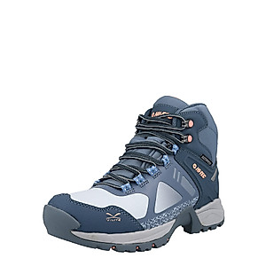 Hi-Tec Women's Tactical Boots Hiking, Dk Turquoise Blue Pink, 8