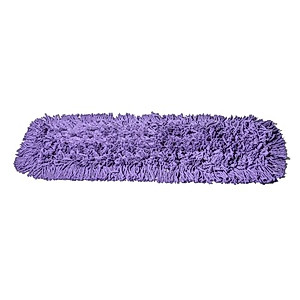 Tidy Tools 24 Inch Purple Dust Mop with Wood Handle and 24 Inch Purple Dust Mop Refill Bundle - 6 Mop Sets and 6 Refills