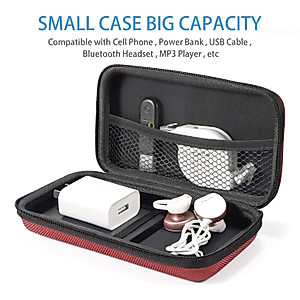 GLCON Hard Protective Travel Case, Electronic Organizer for Anker/Jackery/RAVPower Power Bank, Shockproof EVA Carrying Case for Cell Phones, Travel Gadgets for Cables, Car/GPS Accessories