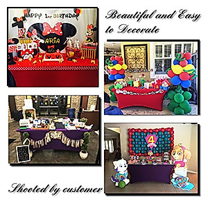 ABCCANOPY Spandex Open Back Table Cover 6 ft. Fitted Polyester Tablecloth Stretch Spandex Tablecover Table Toppers 30+ Colors