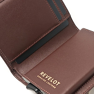 Revelot Cardholder Wallet/Genuine Leather with RFID Blocking / W1 (Coffee Nappa)