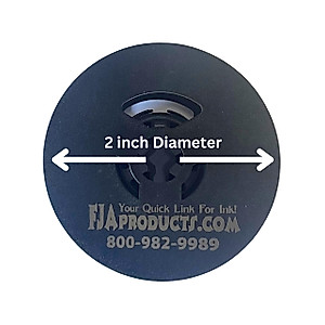 FJA Products Universal Typewriter Ribbon Twin Spool Black 1/2" Ribbon on 2 inch Spool with Eyelets. Made in USA