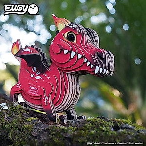 Eugy Red Dragon 3D Puzzle, 24 Piece Eco-Friendly Educational Toy Puzzles for Boys, Girls & Kids Ages 6+