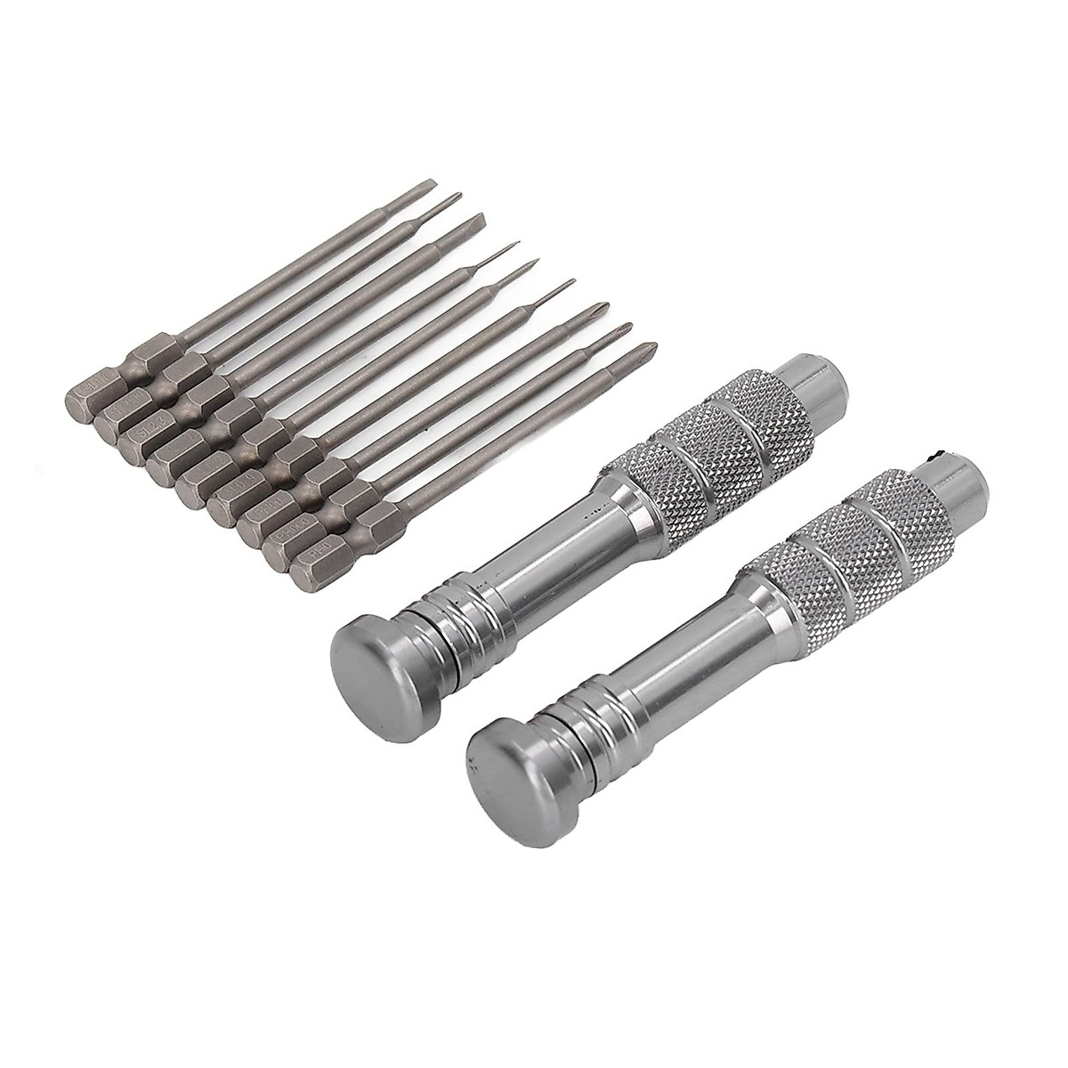 Slotted Screwdriver Set, Screwdriver Set High Strength with 9 Bits 2 Handles for Electronics Maintenance