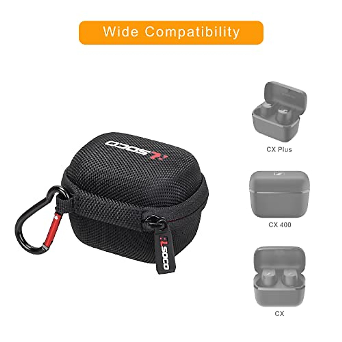 RLSOCO Carrying Case for SENNHEISER CX Plus/CX True Wireless/CX 400BT True Wireless Earbuds