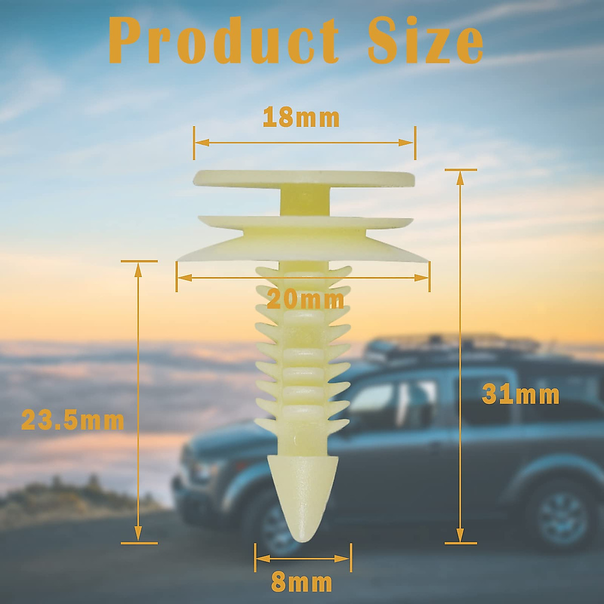 Gistilli 50pcs Door Trim Panel Panel Retainer Clips Compatible with GM Chevy Buick GMC Jimmy Pontiac 10153057(8mm Hole)