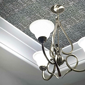 RoomMates TIL4624FLT StickTiles Silver Tin Peel and Stick Tile