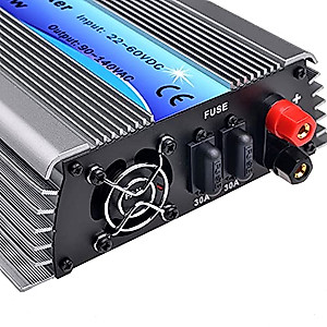 Y&H Grid Tie Inverter 600W Stackable DC30-55V PV Input AC110V MPPT Pure Sine Wave Micro Inverter fit for 30V 36V Solar Panel/36V Battery